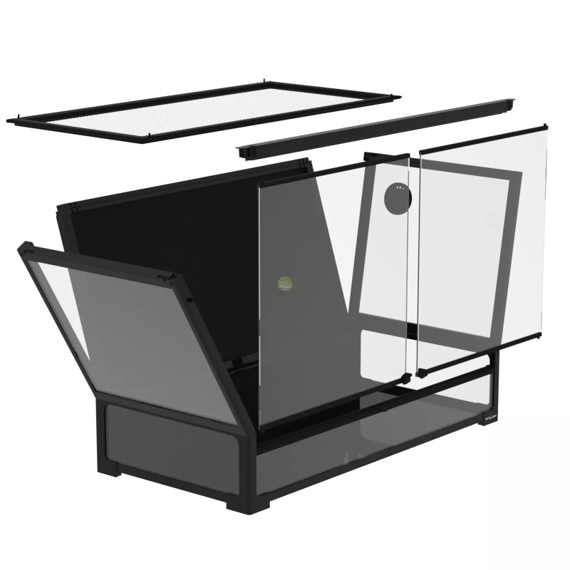 Reptizoo Glass Terrarium with PVC Background