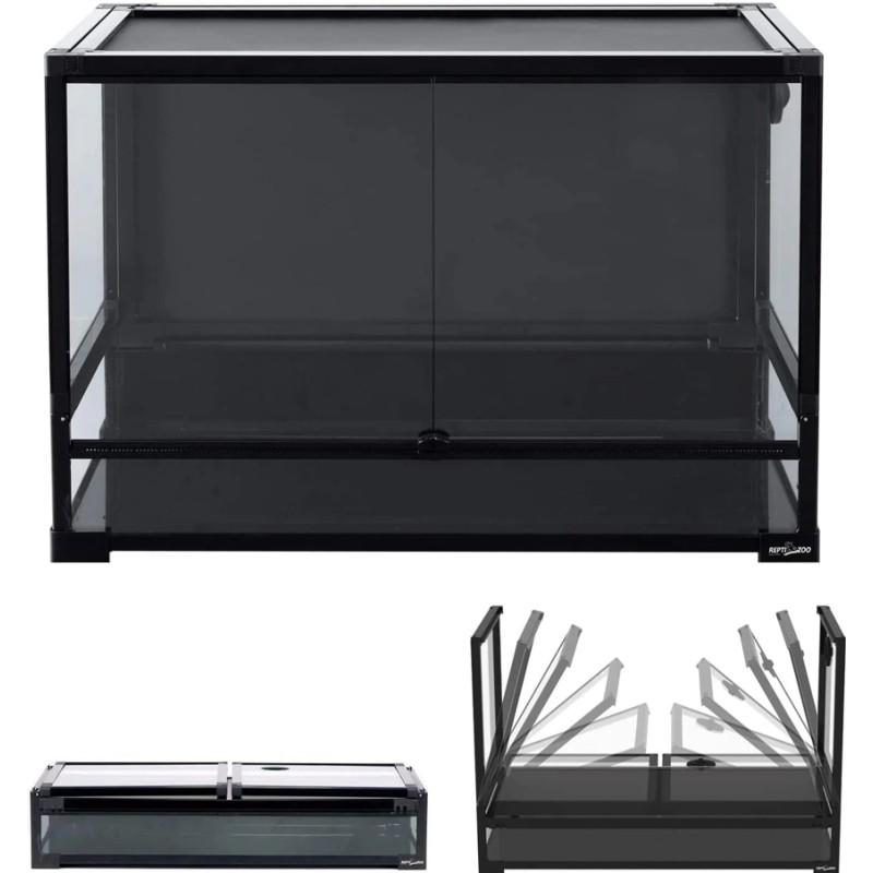 Reptizoo Glass Terrarium with PVC Background